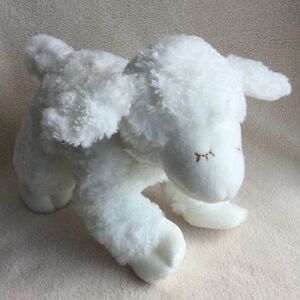 Gund | Toys | Baby Gund Winky Soft White Plush Lamb With Rattle Inside ...